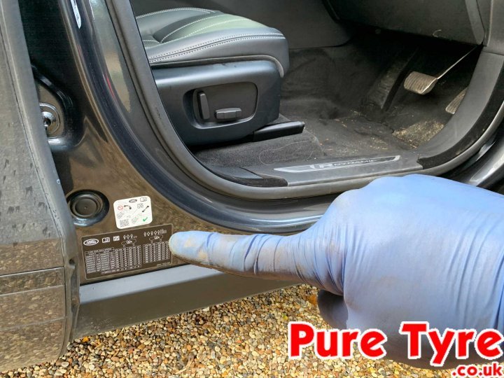 Land Rover Range Rover Velar Tyre Pressure Placard Location | Pure Tyre ...